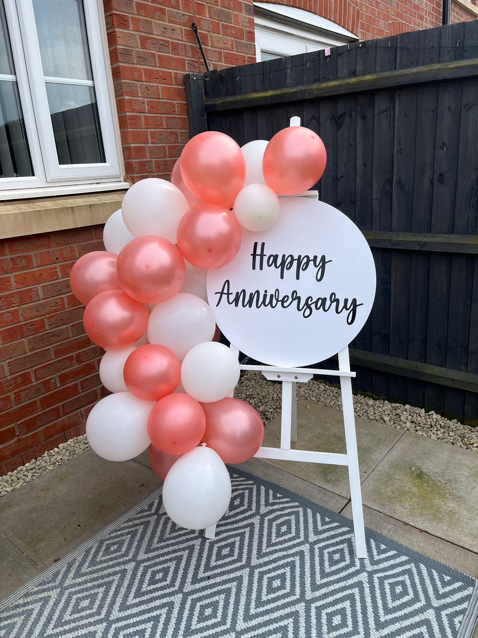 Personalised Party Sign Disc Custom Party Sign 600mm Welcome Event Sign ...