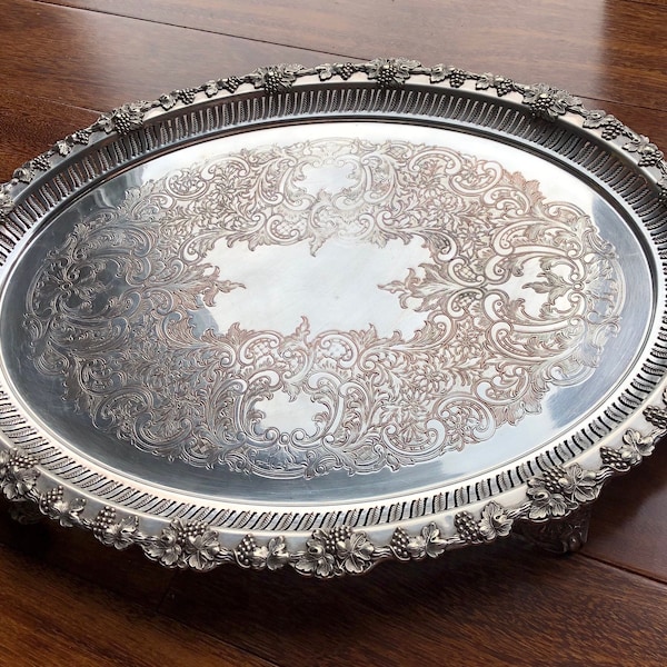 Heavy Silver Tray - Etsy