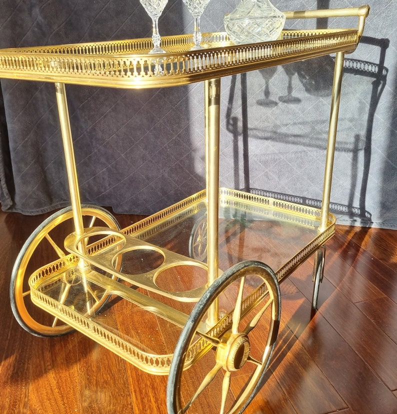 Neoclassical BAR CART Tea Cart Serving Cart Empire Style Side Table ...