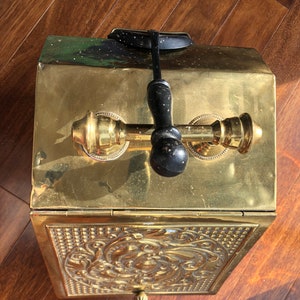 RARE Stunning Heavy Brass Large Antique Victorian Coal Box , Scuttle ...