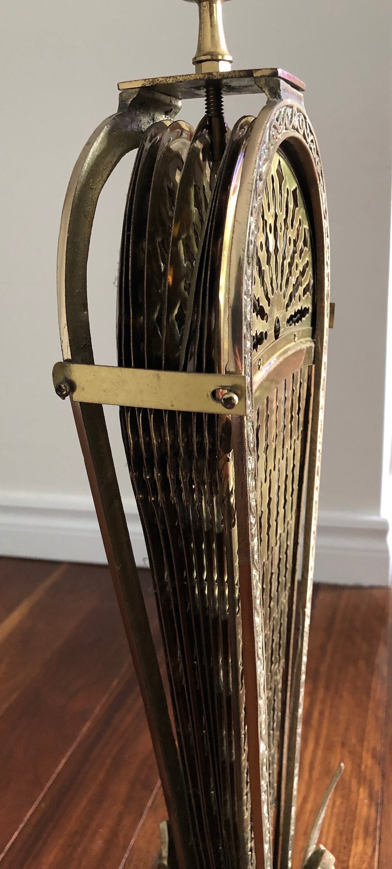Gargoyle Antique Brass Peacock Fireplace Screen Like New - Etsy
