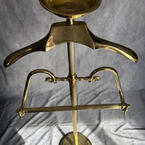 Mid Century Solid Brass Butler Valet/ Suit Rack/clothes/towel Hanger - Etsy