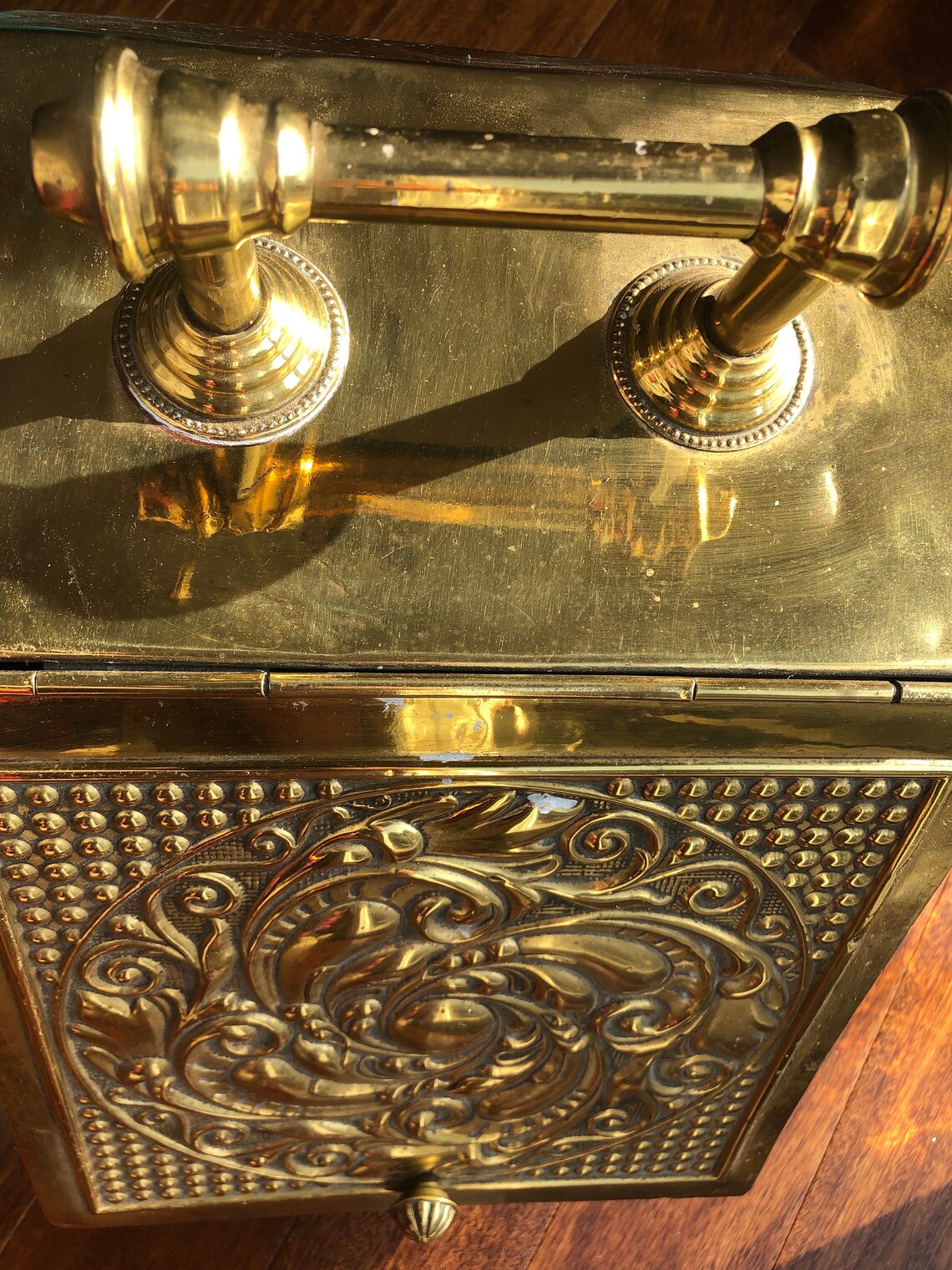 RARE Stunning Heavy Brass Large Antique Victorian Coal Box - Etsy