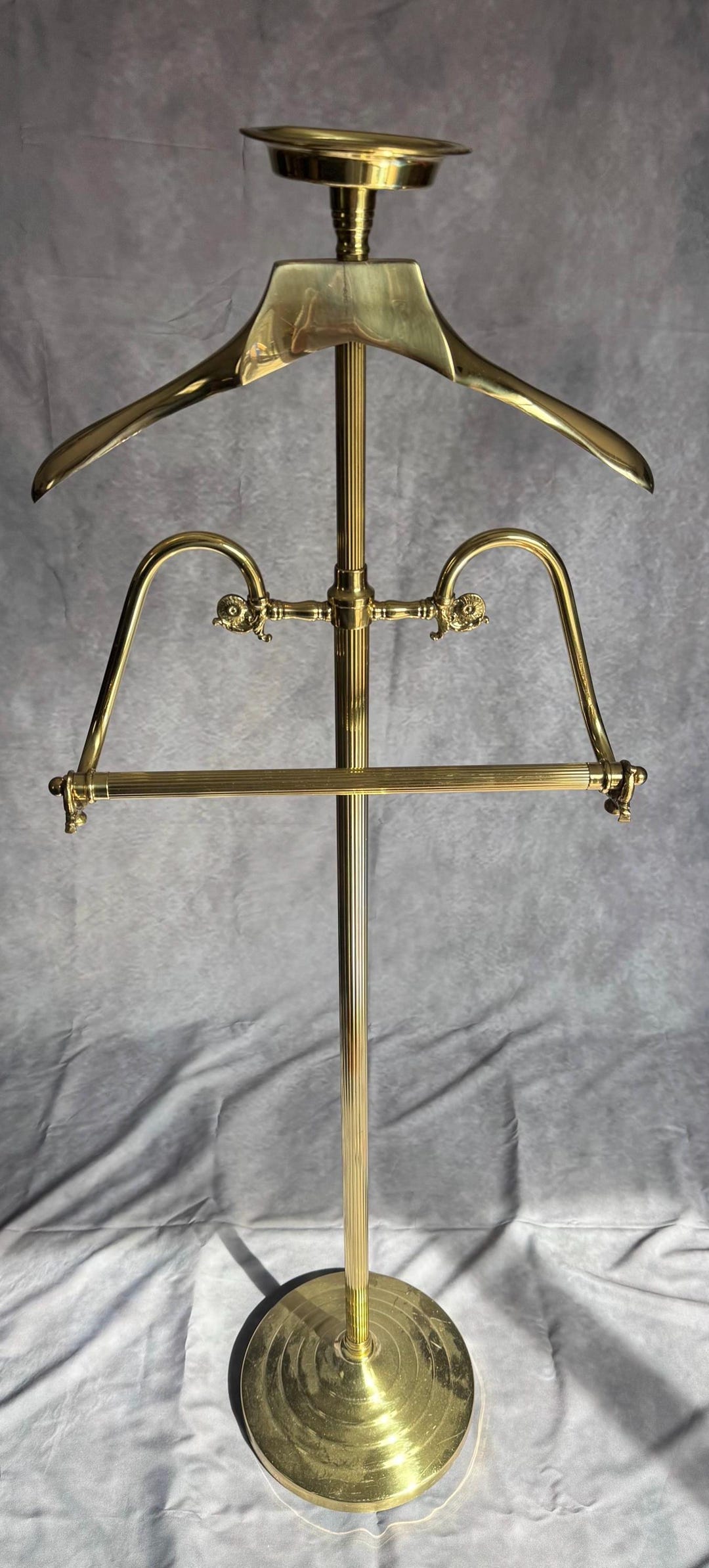 Mid Century Solid Brass Butler Valet/ Suit Rack/clothes/towel Hanger - Etsy