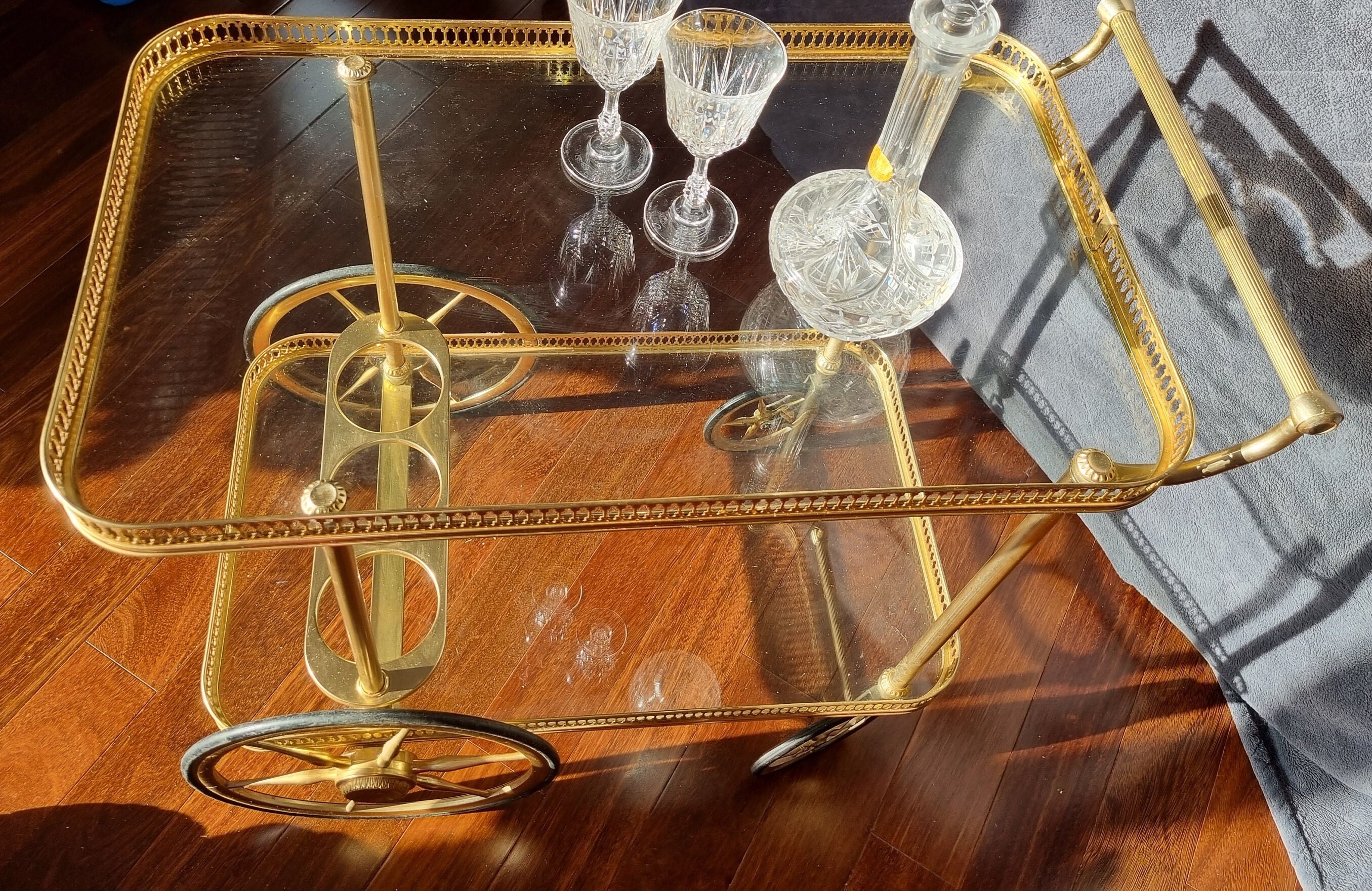 Neoclassical BAR CART Tea Cart Serving Cart Empire Style Side Table ...