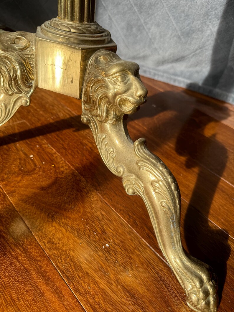 Vintage Brass Valet Stand With Lion Head Legs - Gentleman's Butler - Etsy