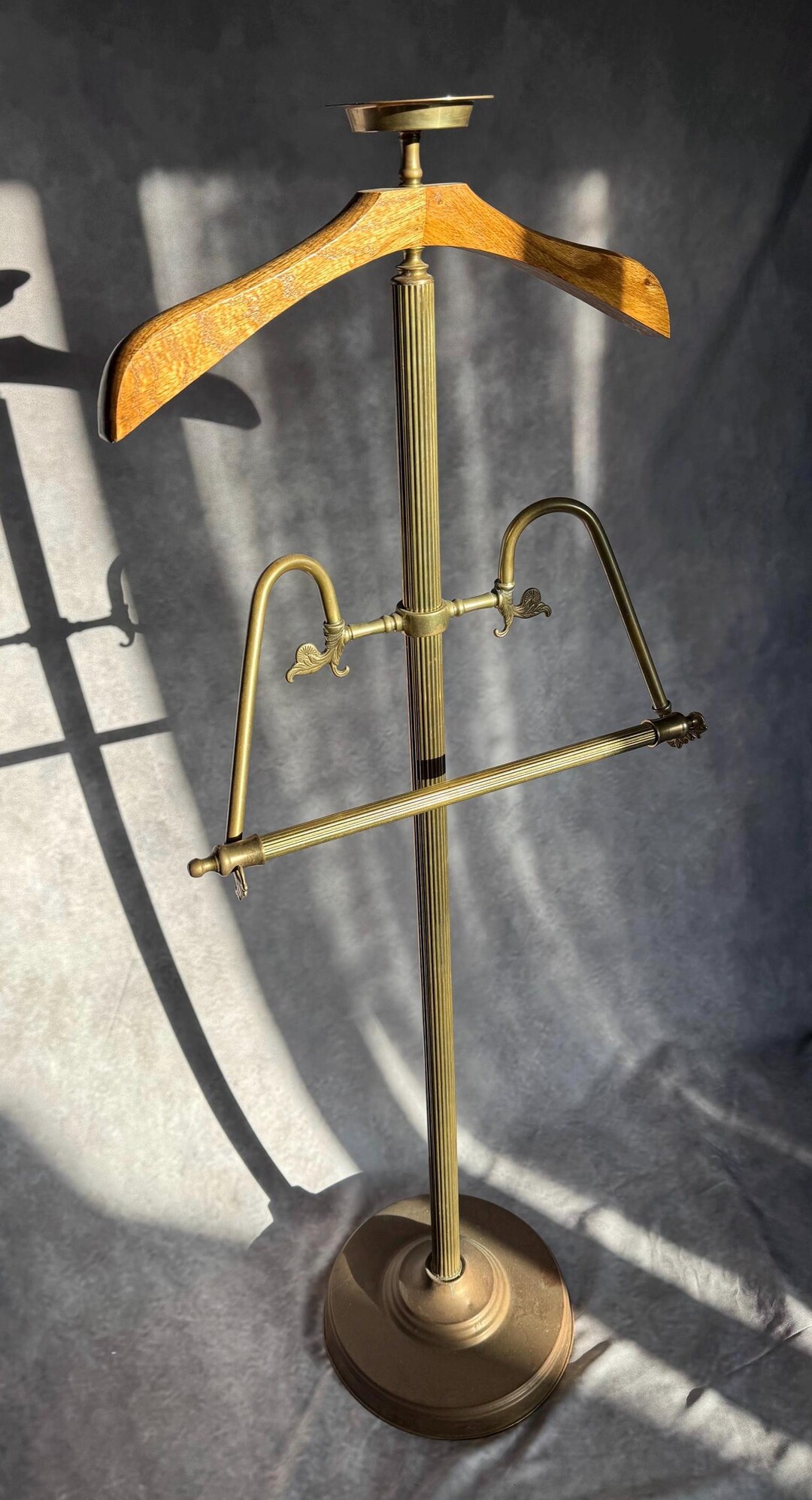 Mid Century Brass Butler Valet/ Suit Rack/clothes/towel Hanger - Etsy