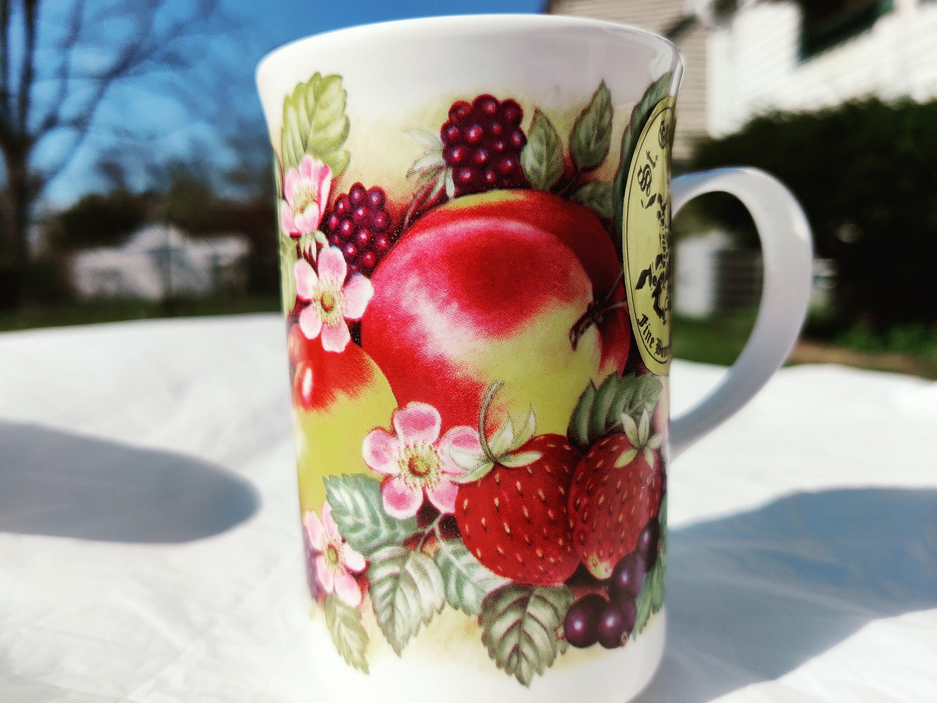 St. George Fine Bone China Mixed Fruit Tea Cups - Etsy