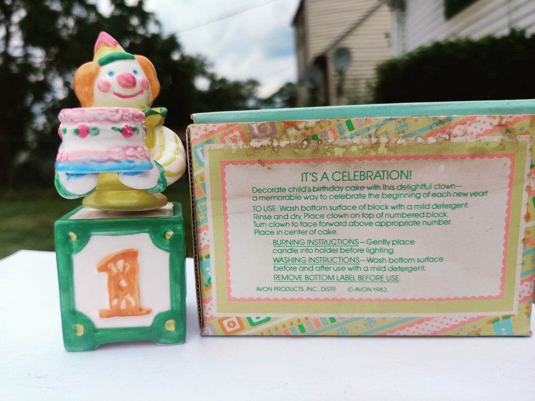 Fun Vintage Avon Clown Candle - Etsy