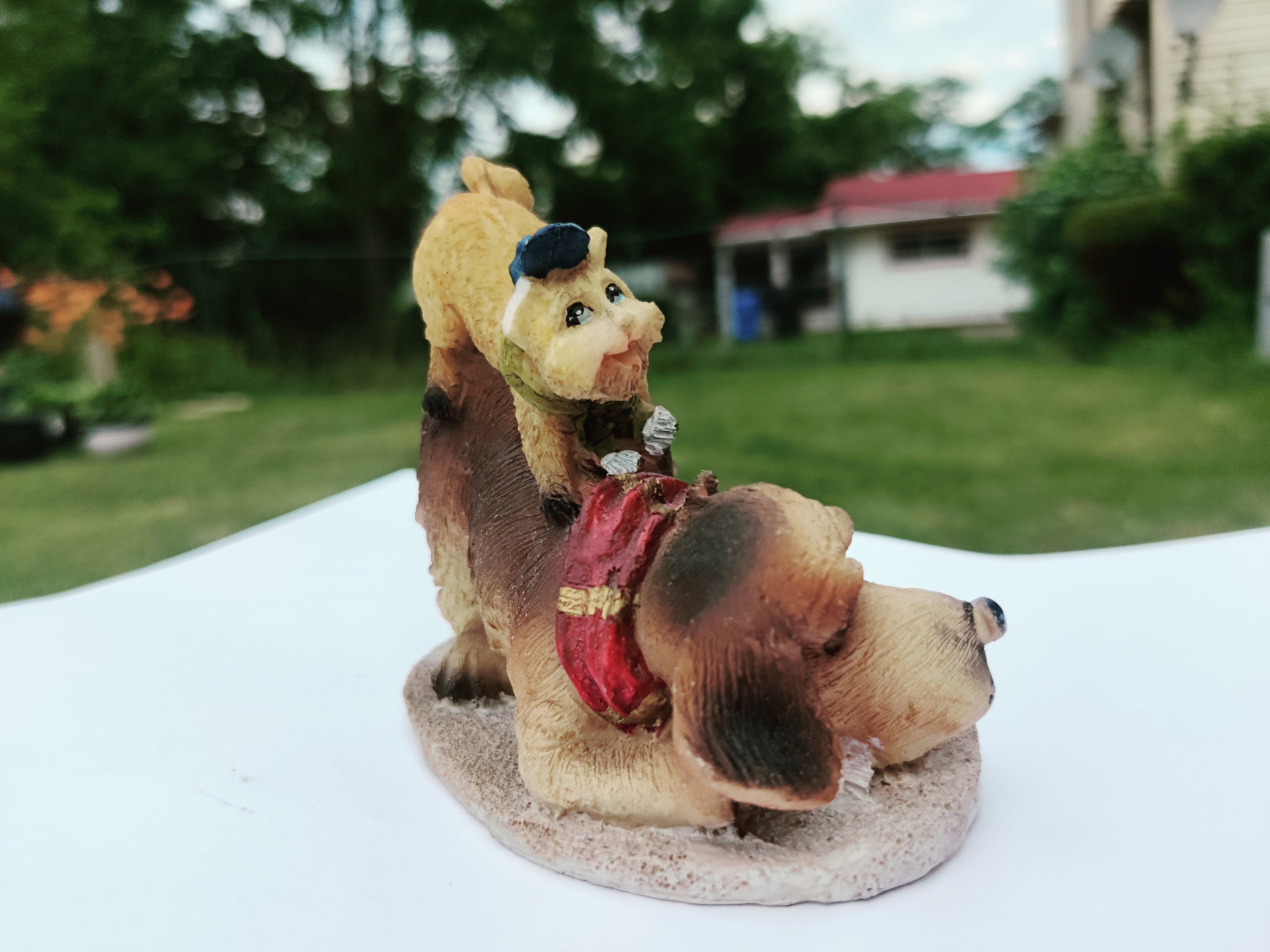 Vintage Dog and Cat Figurine - Etsy