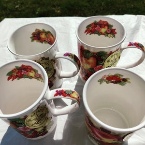St. George Fine Bone China Mixed Fruit Tea Cups - Etsy