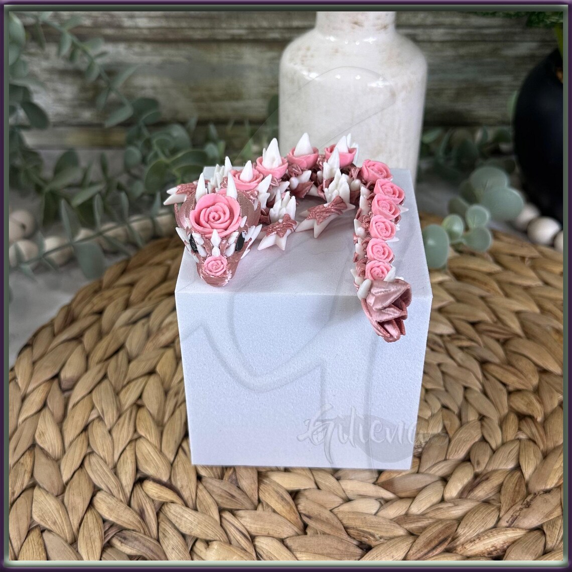Rose Dragon - 3D Printed - Cinderwing Design - Articulated Novelty Item ...
