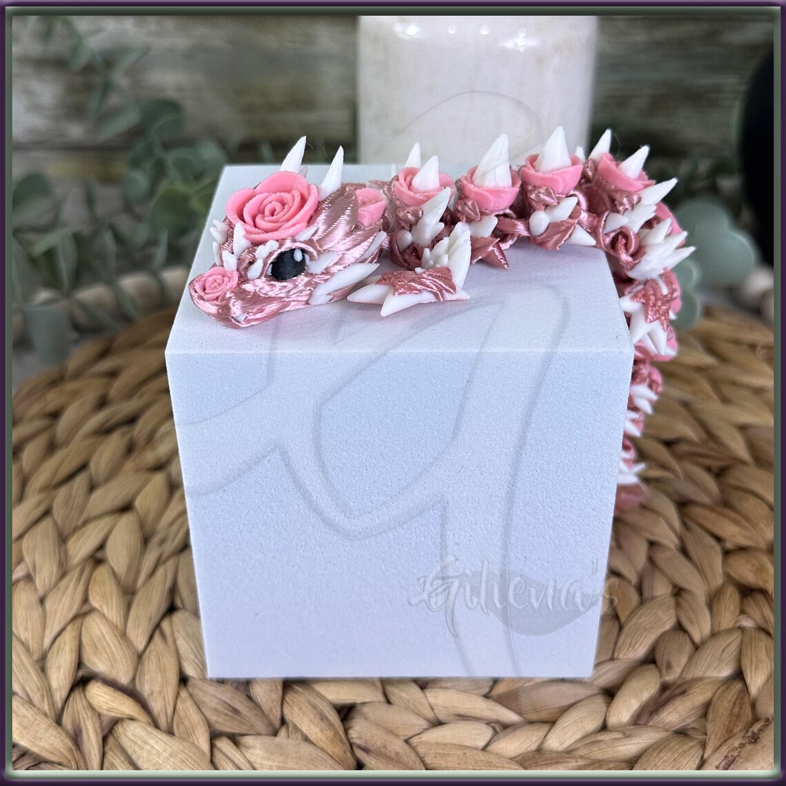 Rose Dragon - 3D Printed - Cinderwing Design - Articulated Novelty Item ...