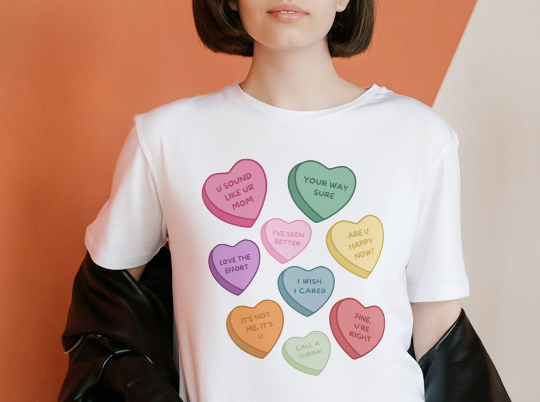 Funny Heart Candy Dysfunctional Relationship Tshirt T For Her