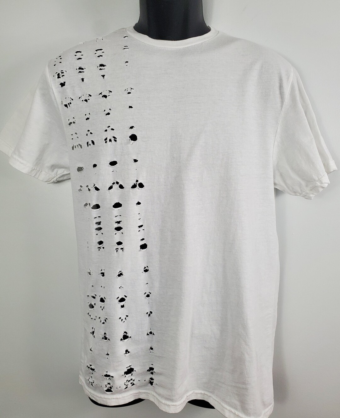 Distressed T-shirt, Trendy Ripped Vintage Look Shirt, Distressed Top ...