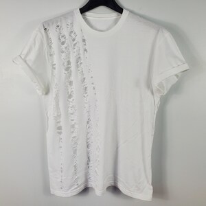 Distressed T-shirt, Trendy Ripped Vintage Look Shirt, Distressed Top ...