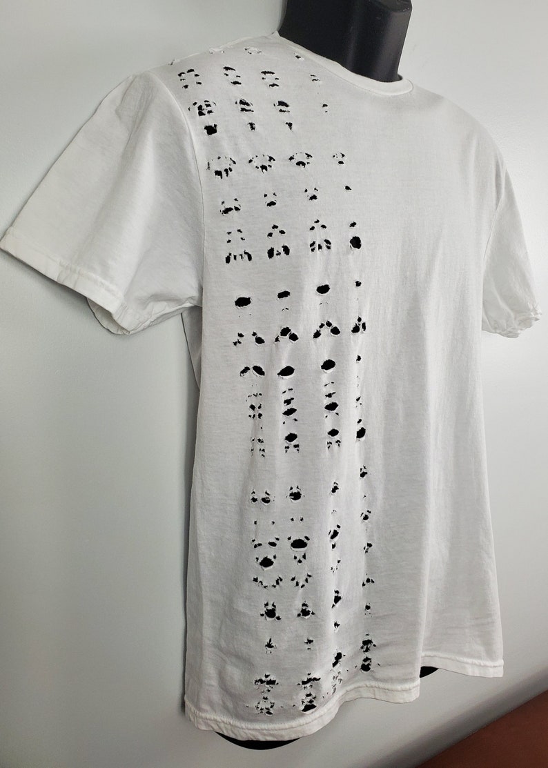 Distressed T-shirt, Trendy Ripped Vintage Look Shirt, Distressed Top ...