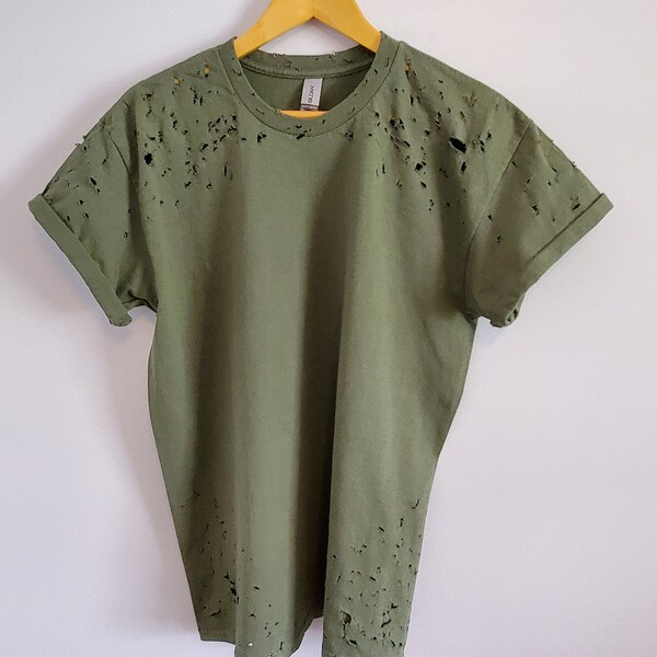Distressed T Shirt - Etsy