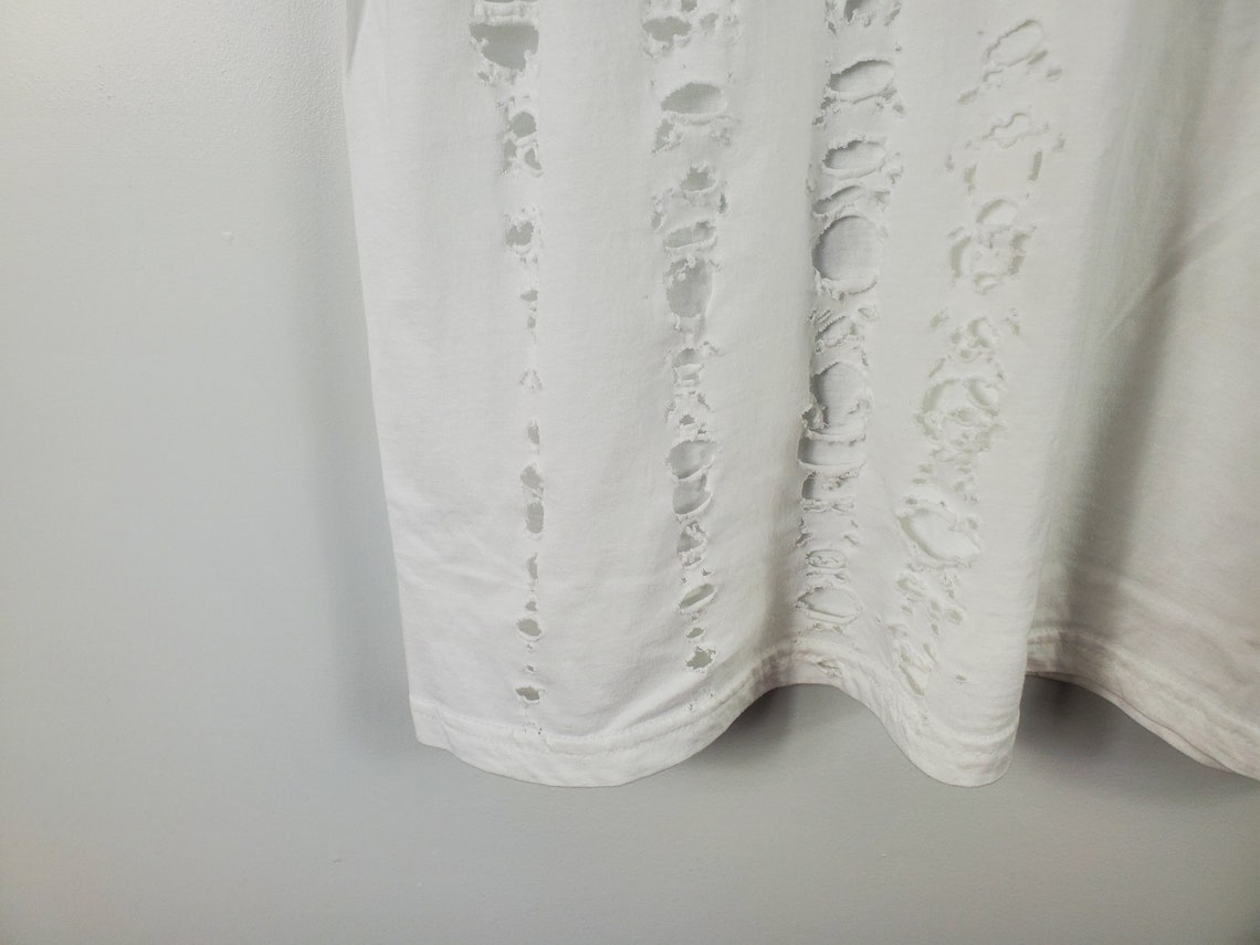 Distressed T-shirt Trendy Ripped Vintage Look Shirt - Etsy