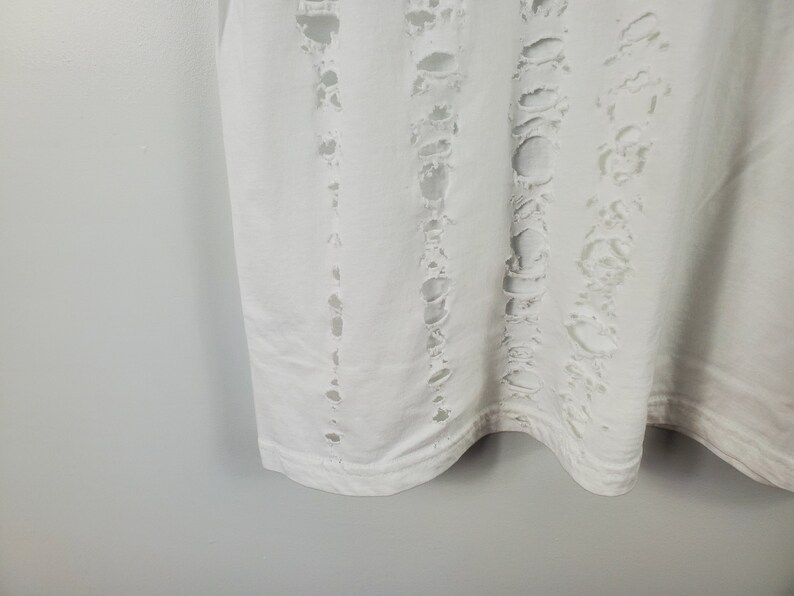 Distressed T-shirt, Trendy Ripped Vintage Look Shirt, Distressed Top ...