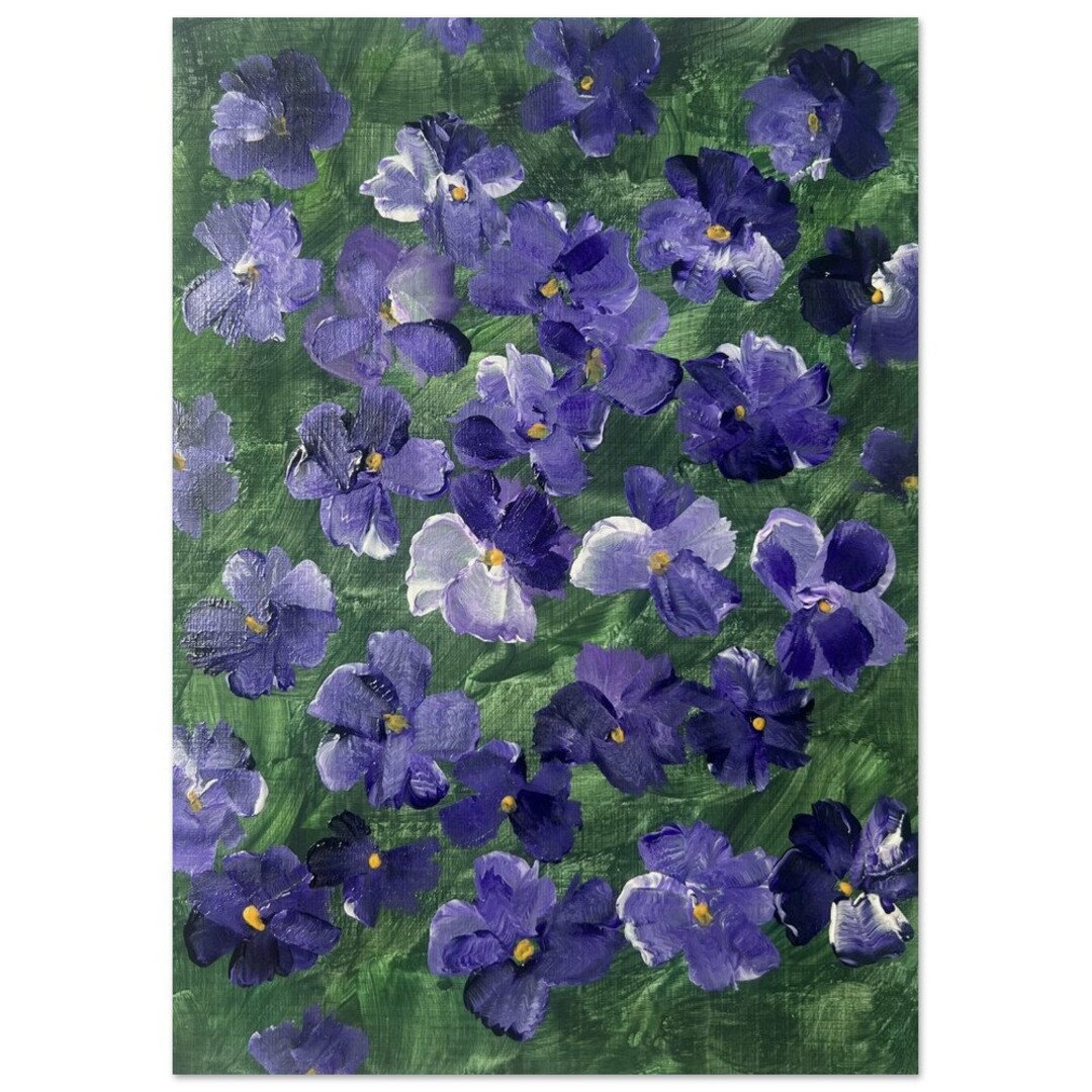 Violets - Original Hand-painted Abstract Artprint - Etsy