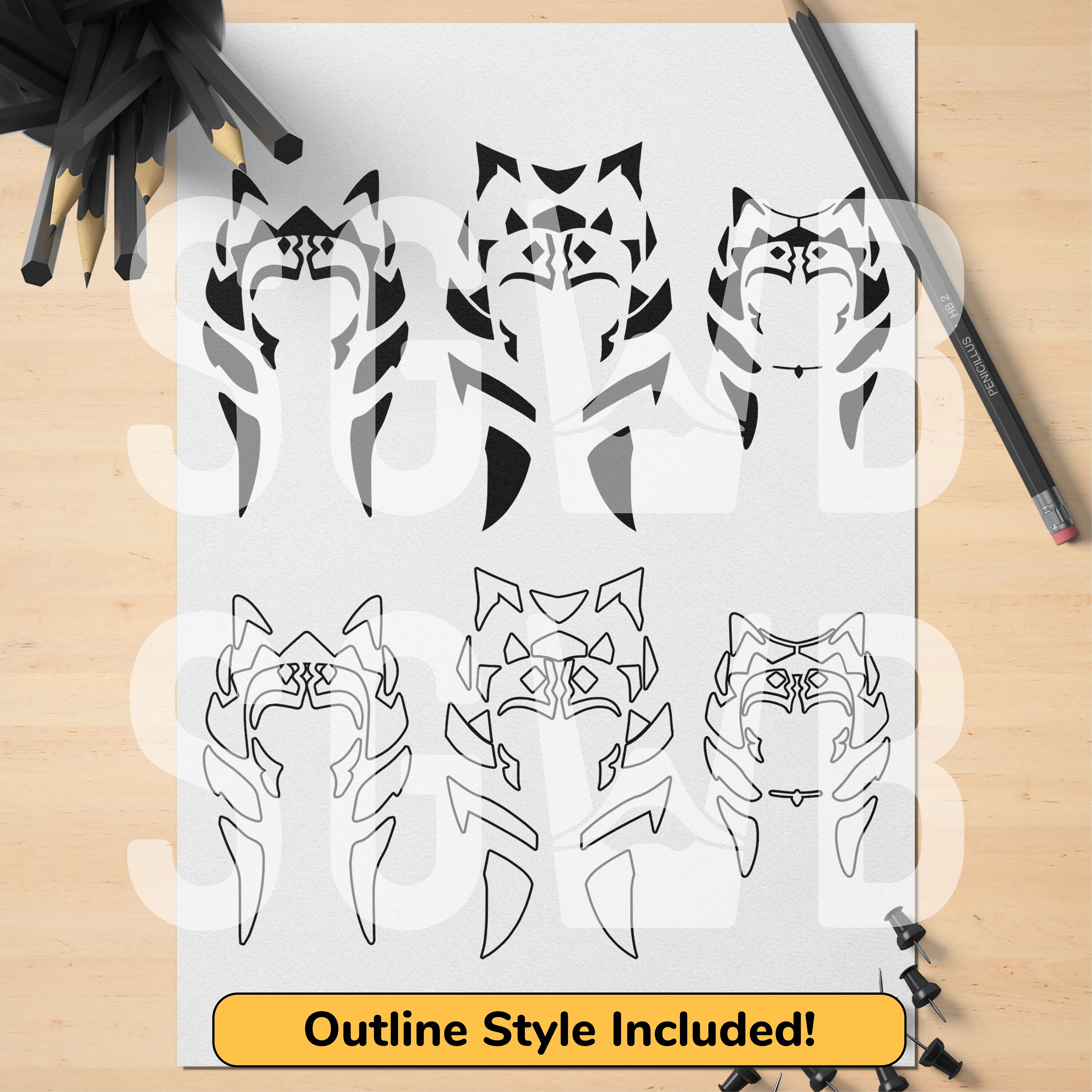Ahsoka Tano SVG, Ahsoka Tano Circut, Ahsoka Tano Png, Ahsoka Tano ...