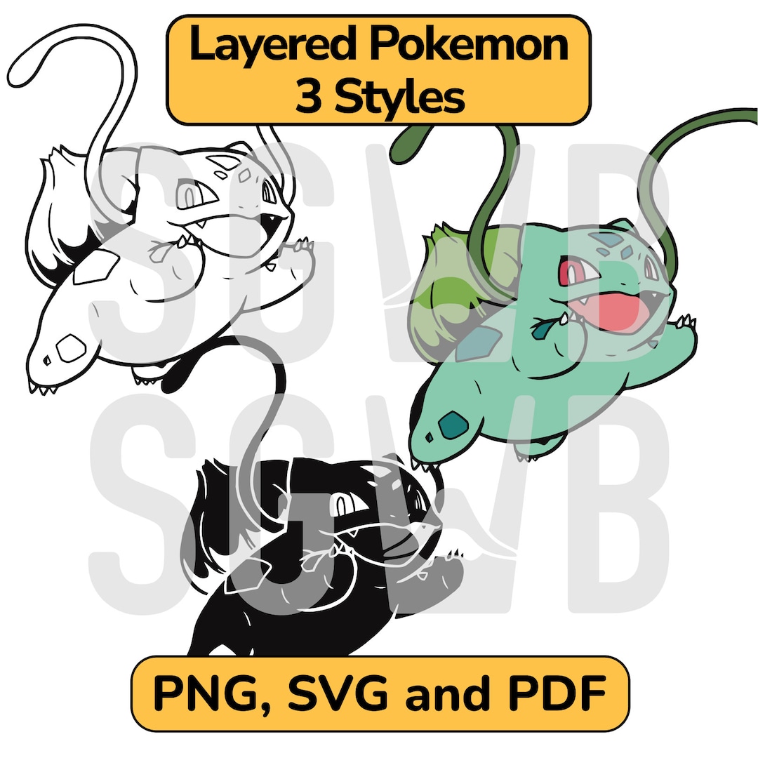 Bulbasaur Svg, Pokemon Png, Pokemon Digital Art, Bulbasaur Png ...