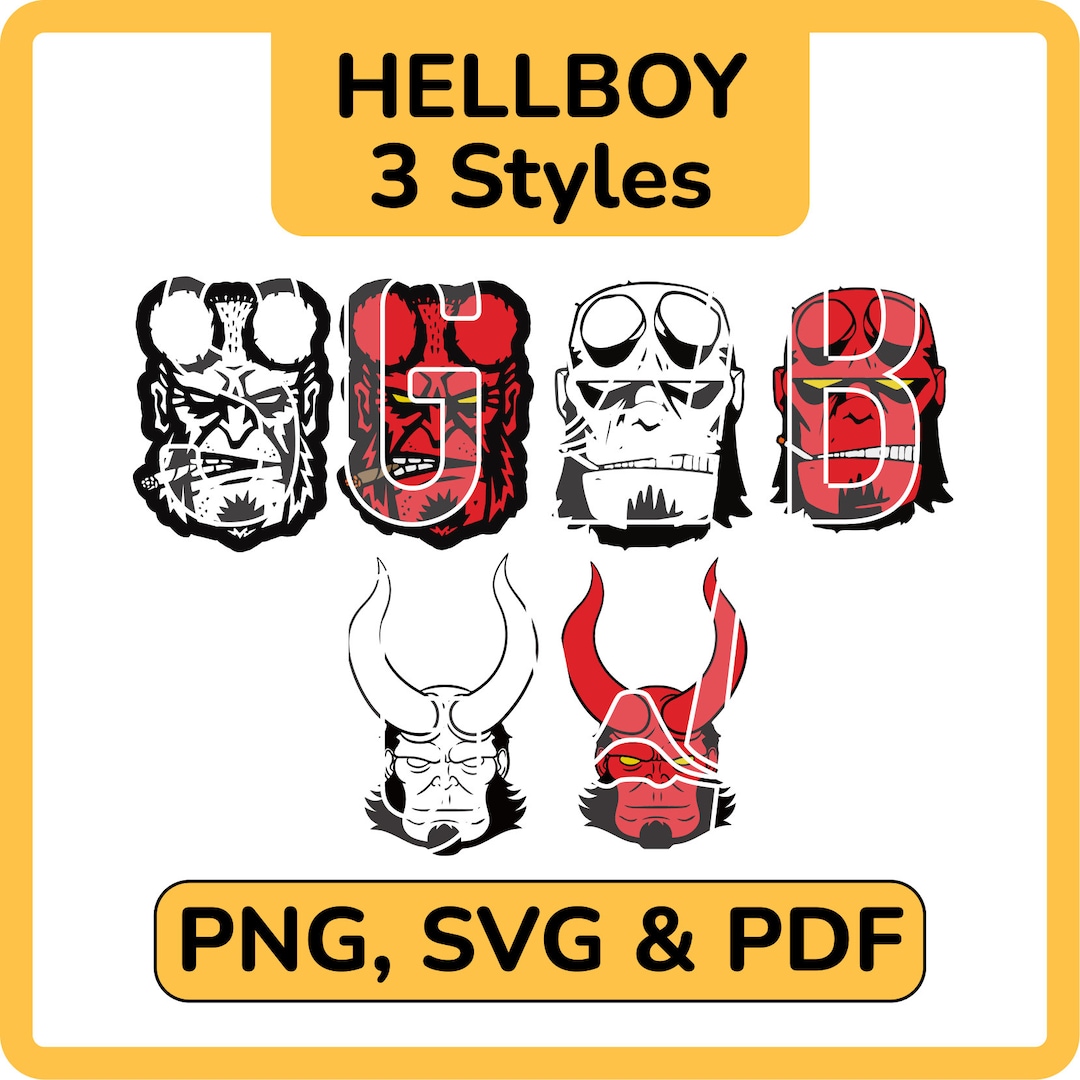 Hellboy Svg, Hellboy Png, Brpd Svg, Hellboy Mask, Hellboy Right Hand of ...