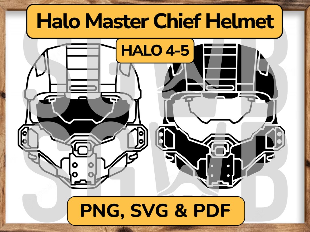 Master Chief Helmet, Halo 4 Helmet, John 117 SVG, Spartan Helmet SVG ...