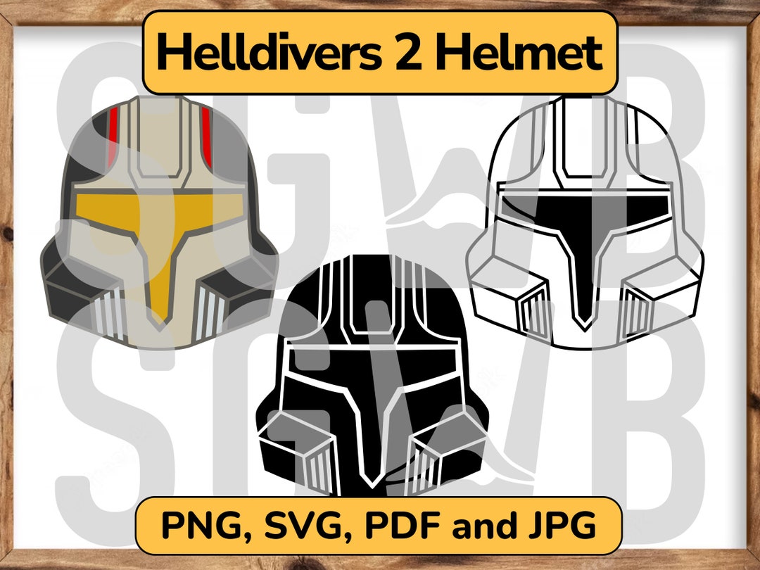 Helldiver 2 Helmet SVG, Helldiver 2 PNG, Helldivers 2 SVG, Helldivers 2 ...