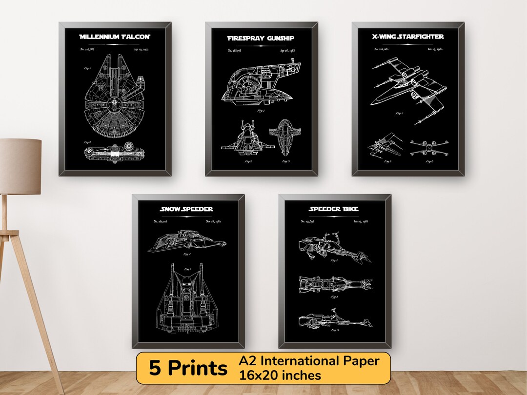 Star Wars Wall Art, Star Wars Patent Print, Star Wars Blueprint, , Star ...