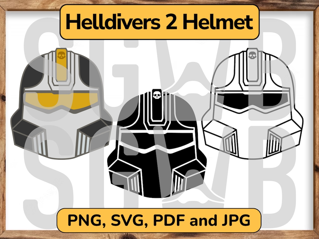 Helldiver 2 Helmet SVG, Helldiver 2 PNG, Helldivers 2 SVG, Helldivers 2 ...