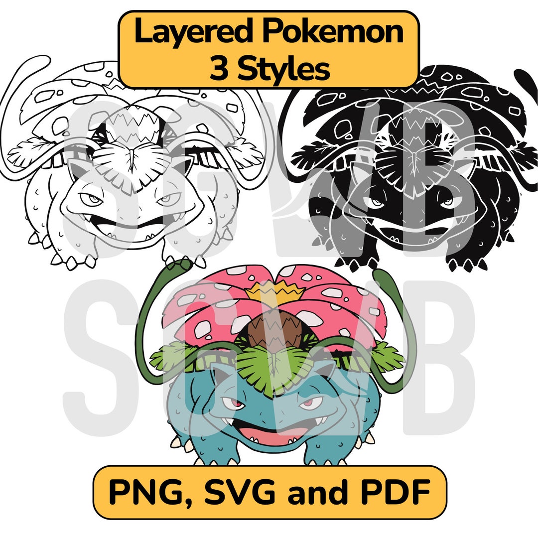 Venusaur Svg, Pokemon Png, Pokemon Digital Art, Venusaur Png, Venusaur ...