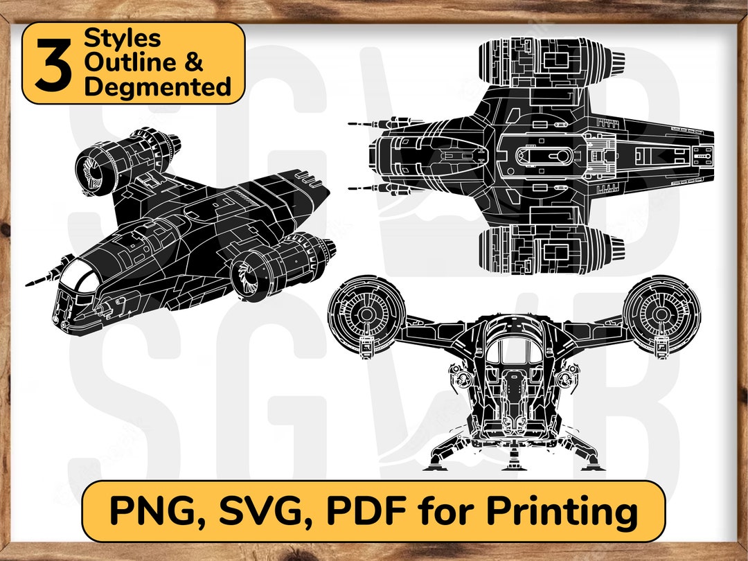 Razor Crest SVG, Razorcrest Circut, Razorcrest Png, Razorcrest Stencil ...