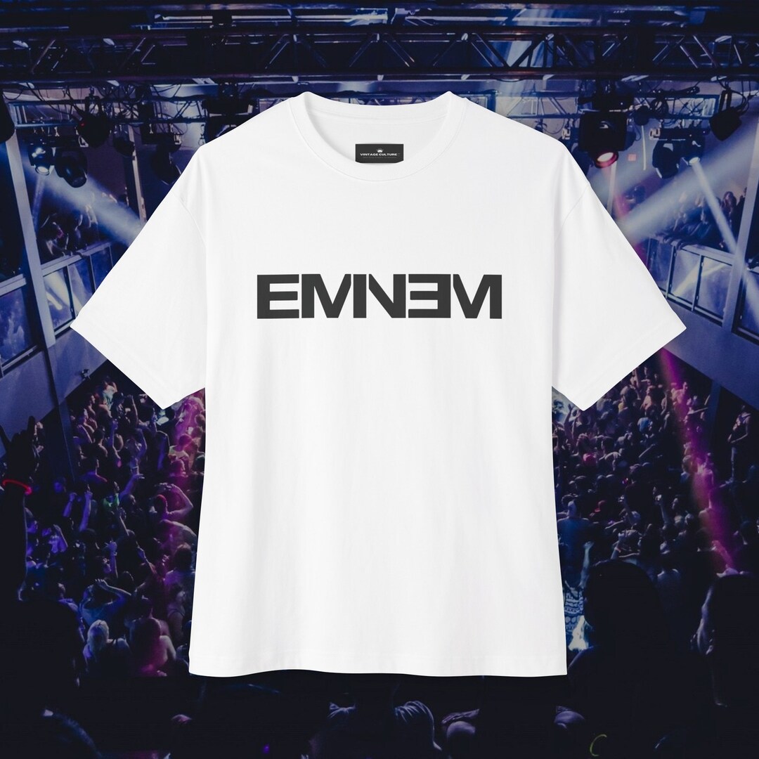 Vintage Style EMINEM Front and Back Design Graphic Oversized Boxy Tee ...