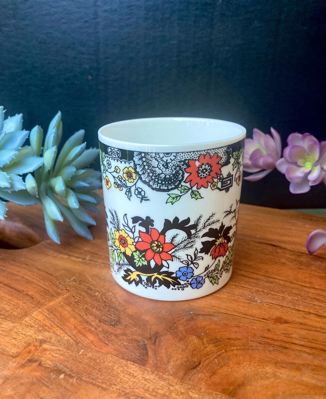 Vintage Jon Anton England Floral Fine Bone China Asian Style Jar - Etsy