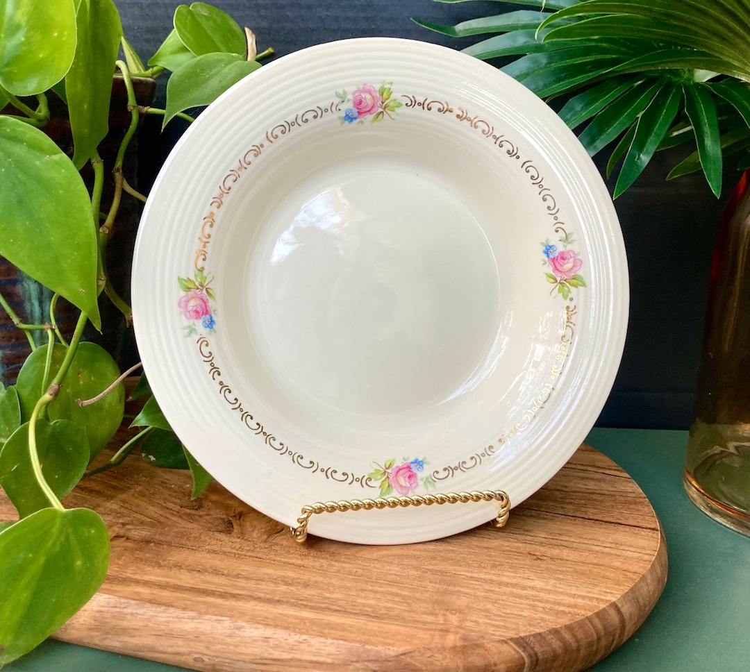 Vintage American Limoges Triumph Rose Bud Porcelain Cereal or Soup ...
