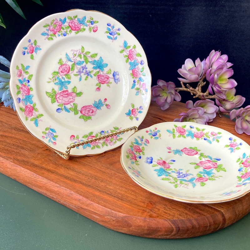 Foley China Green Plate - Etsy