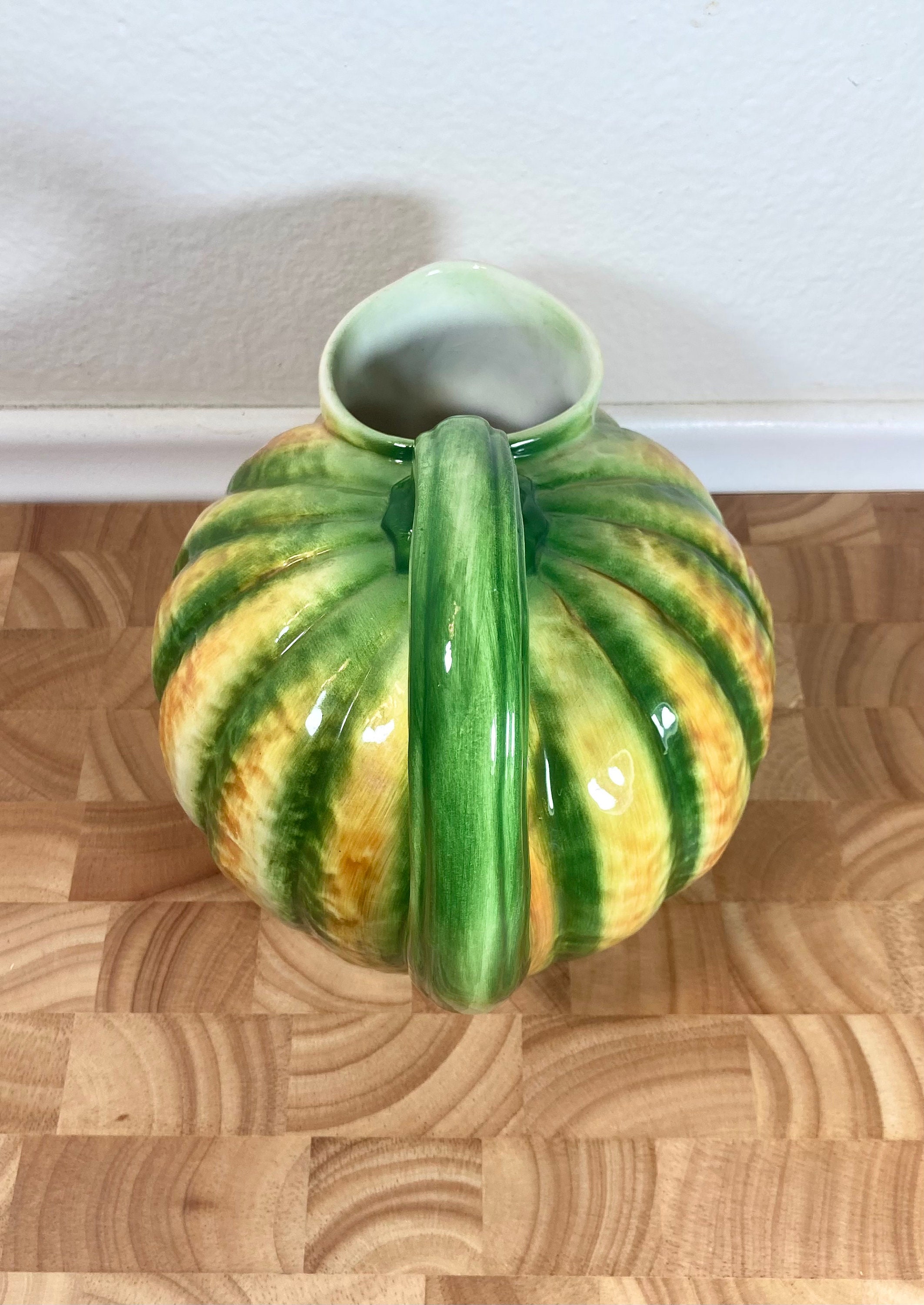 Vintage Italian Majolica Melon Gourd Jug - Etsy
