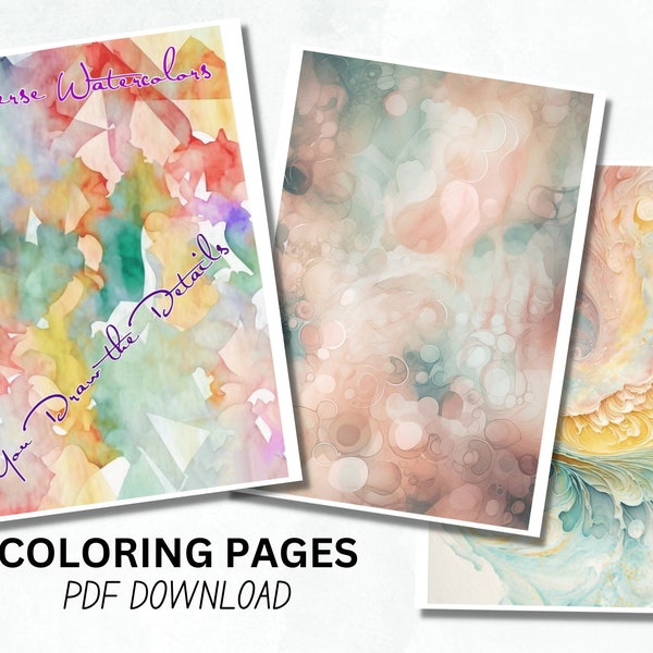 Printable Reverse Coloring Pages - Etsy