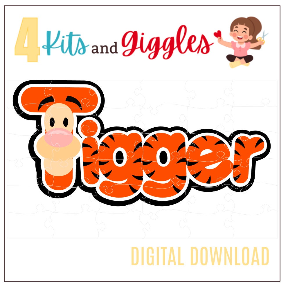 Tigger Title SVG File - Etsy
