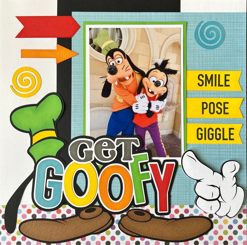 Get GOOFY Scrapbook Page - Etsy