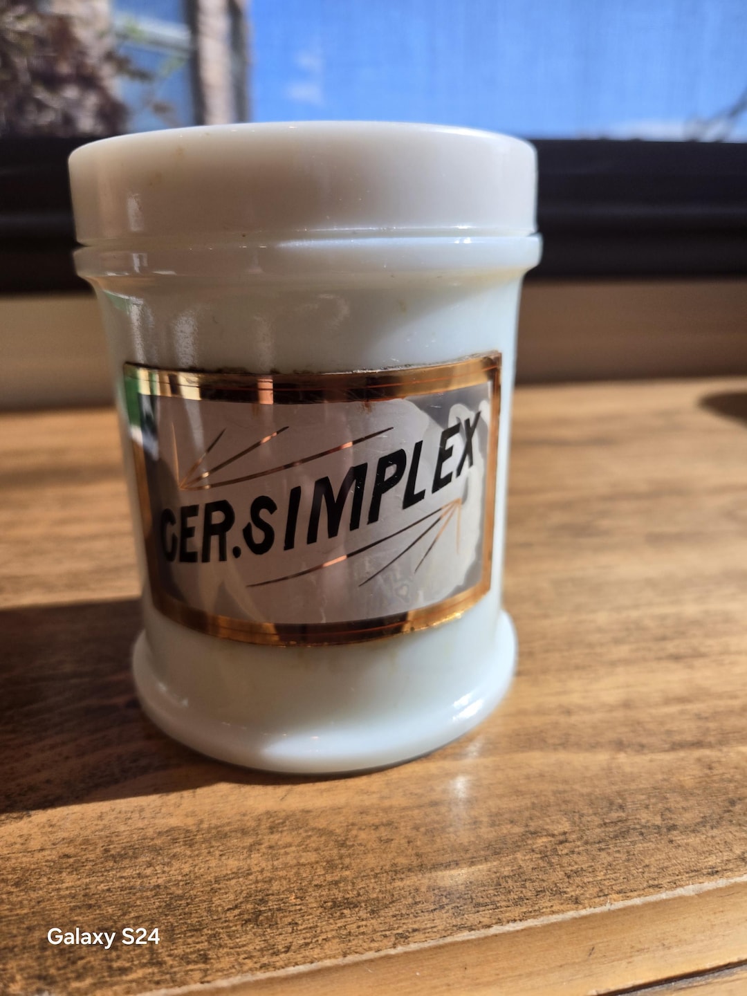 Pharmacy Ointment Jar W/lid, Milk Glass, Embossed Glass Label CER ...