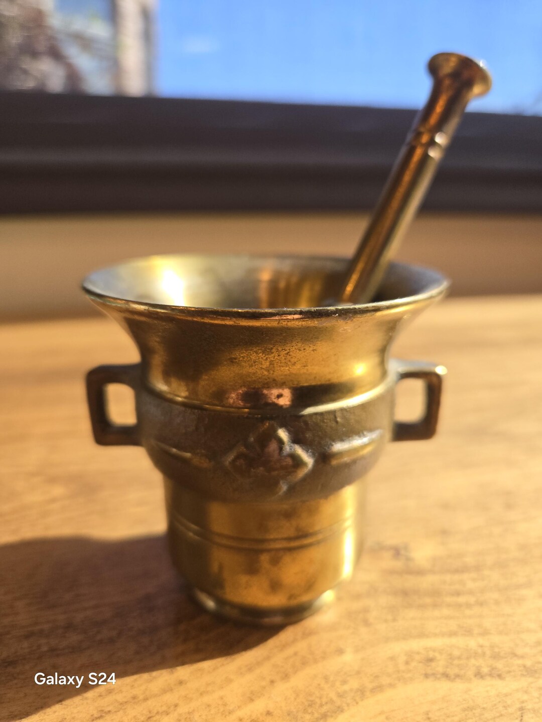 Brass Mortar and Pestle 3”HX3”W With Raised Band With Cross - Etsy