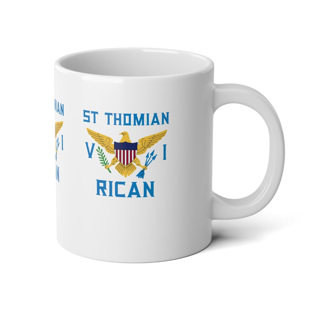 Jumbo St Thomian Rican 20 Ounce Mug. St Thomas Gift. Virgin Islands ...