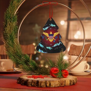 Virgin Islands Flag Metal Ornament. Virgin Islands Ornament. USVI Flag ...