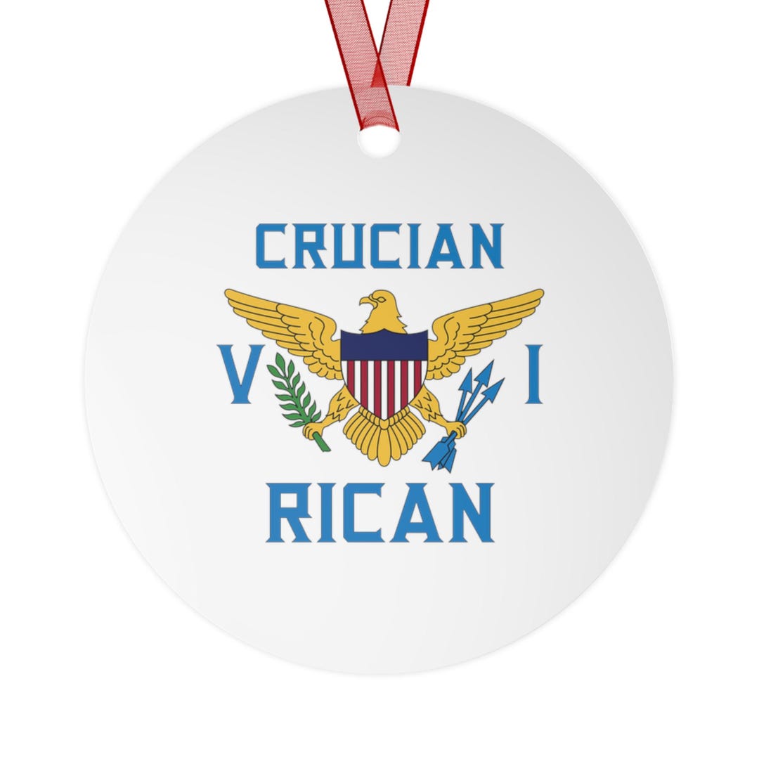Metal Ornaments, Caribbean Island Flag, Virgin Islands Ornament, VI ...