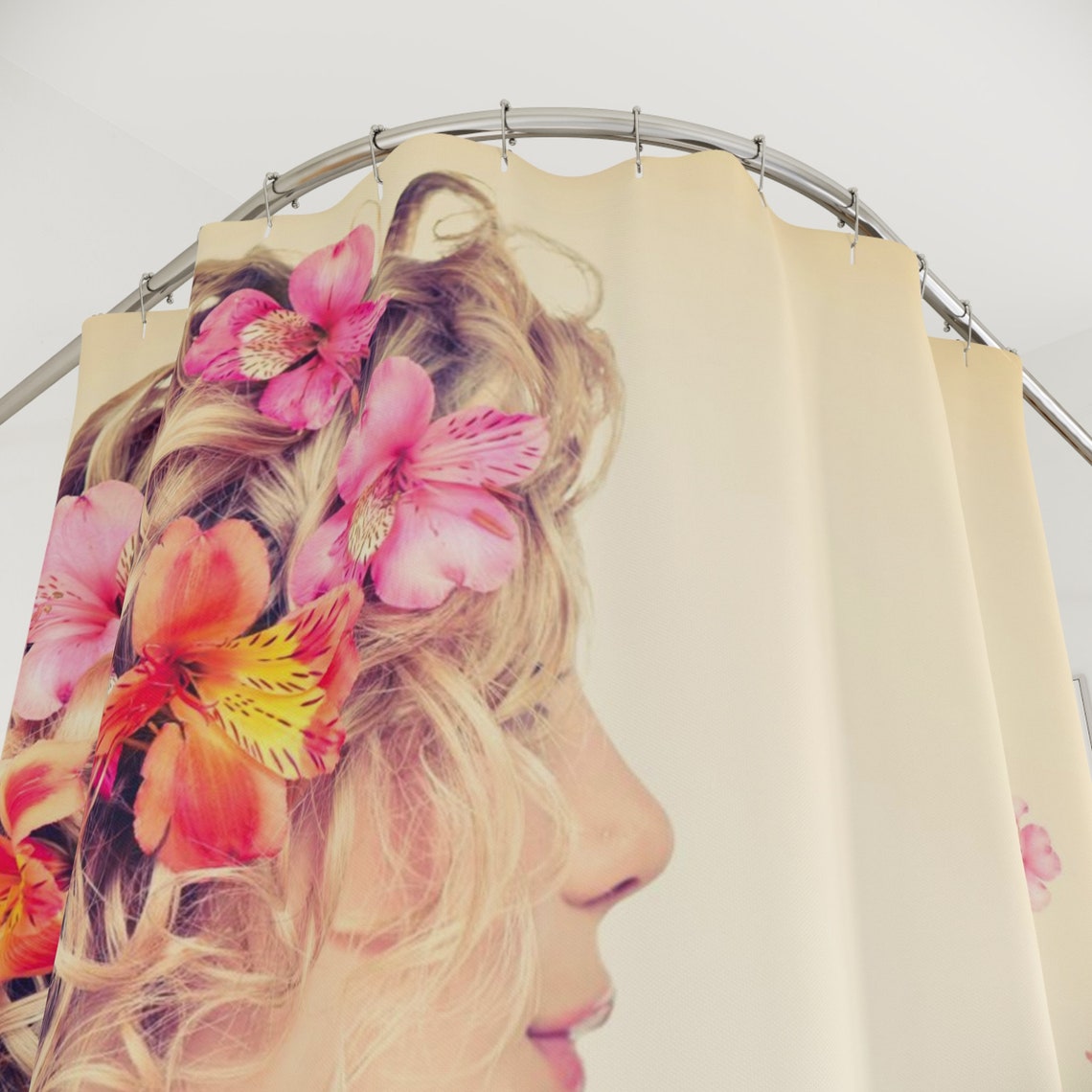 Polyester Shower Curtain. Lady Shower Curtain. Bathroom Shower Curtain ...