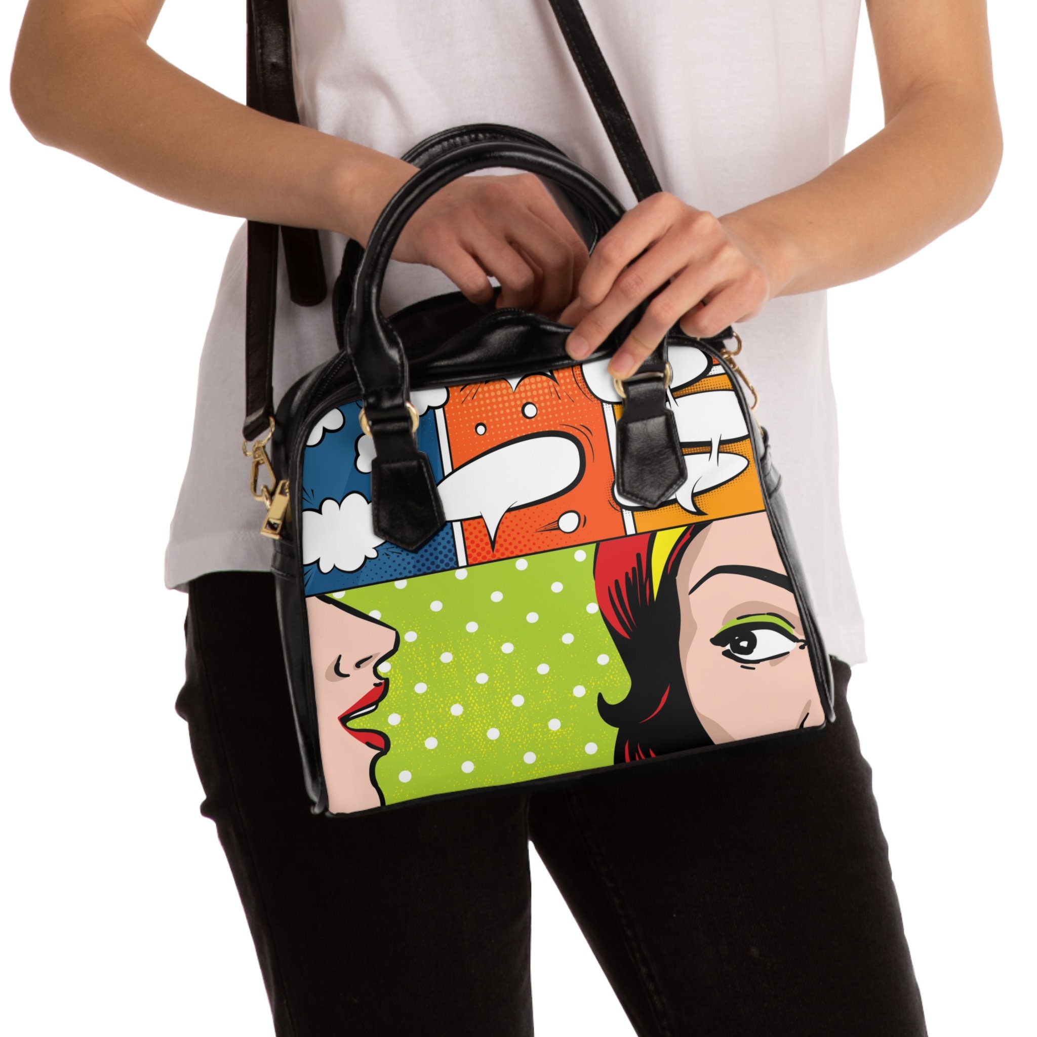 Pop Art Handbag. Pop Art Purse. Pop Art Bag. Ladies Pop Art Purse. Pop ...