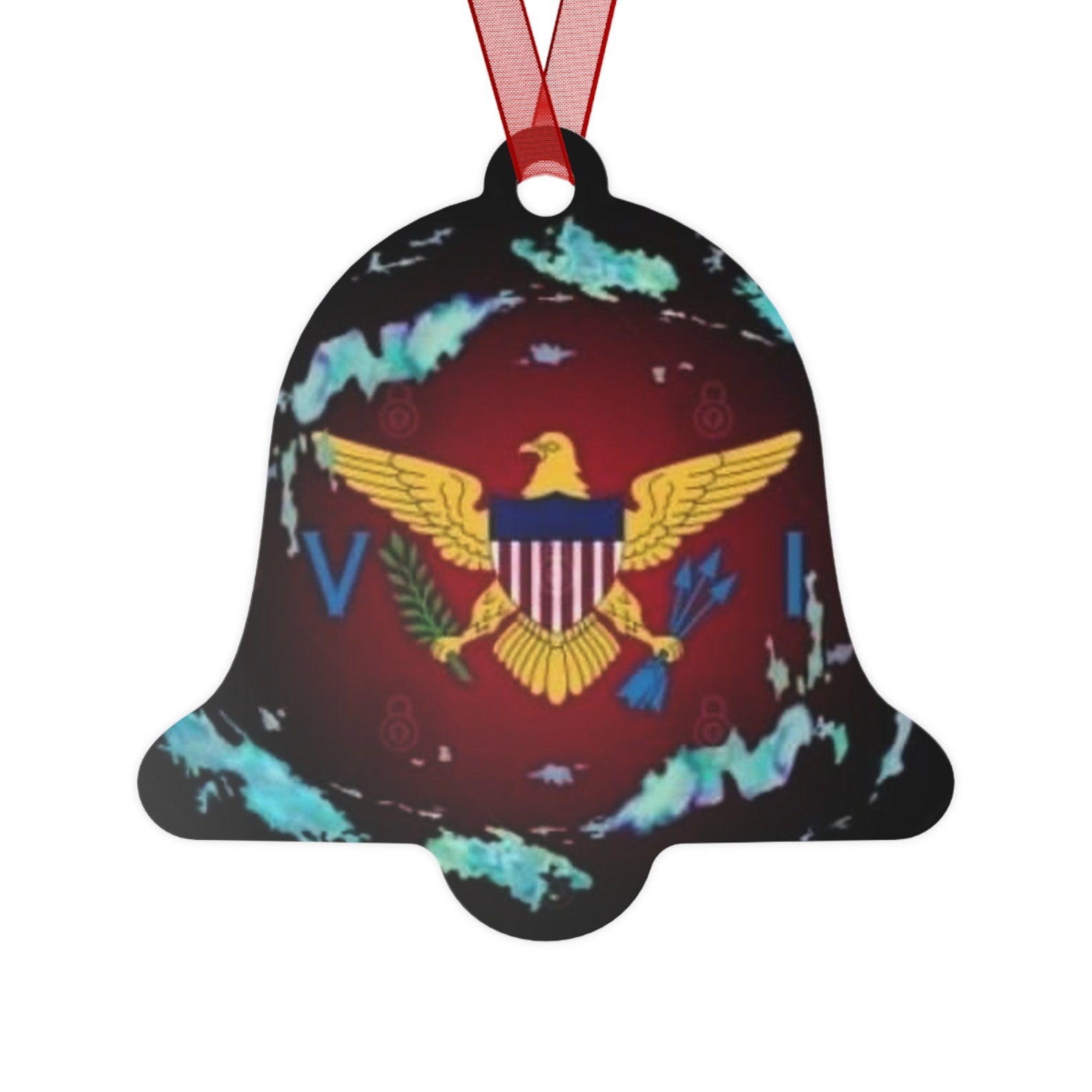 Virgin Islands Flag Metal Ornament. Virgin Islands Ornament. USVI Flag ...
